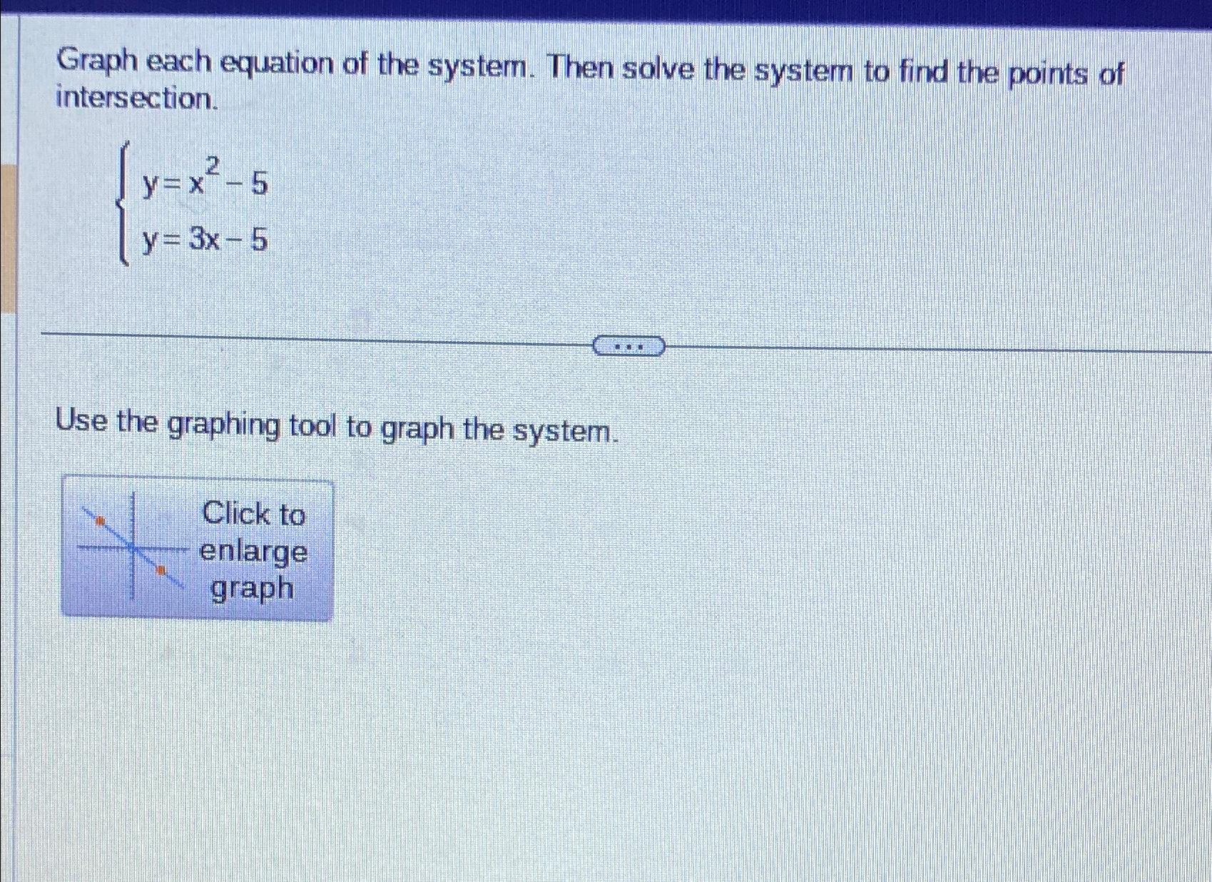 Solved Graph each equation of the system. Then solve the | Chegg.com