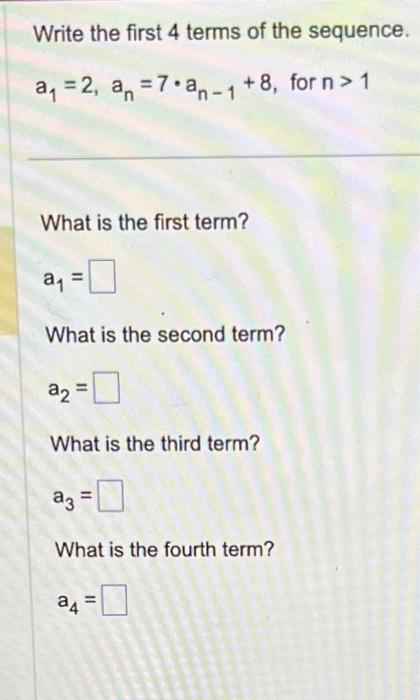 Solved For the arithmetic sequence, find a16 and an when | Chegg.com