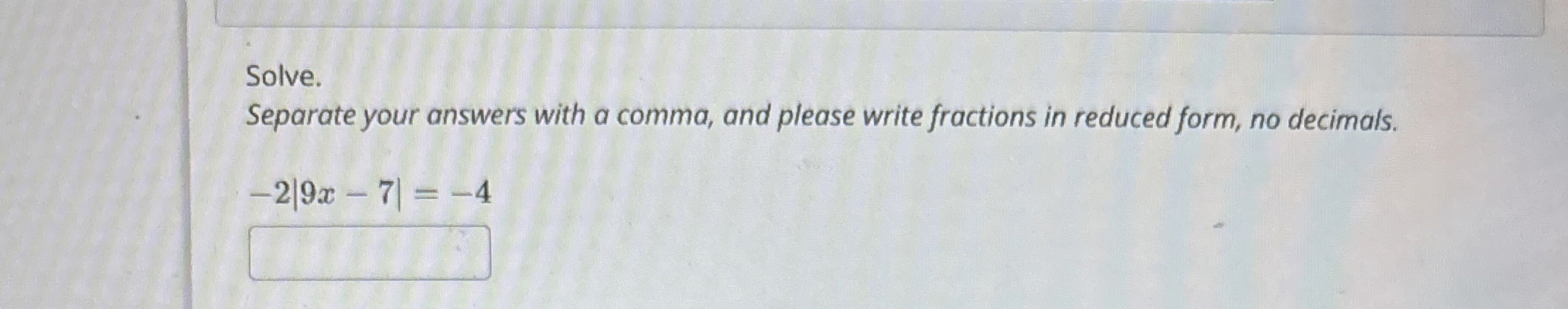 Solved Solve.Separate your answers with a comma, and please | Chegg.com
