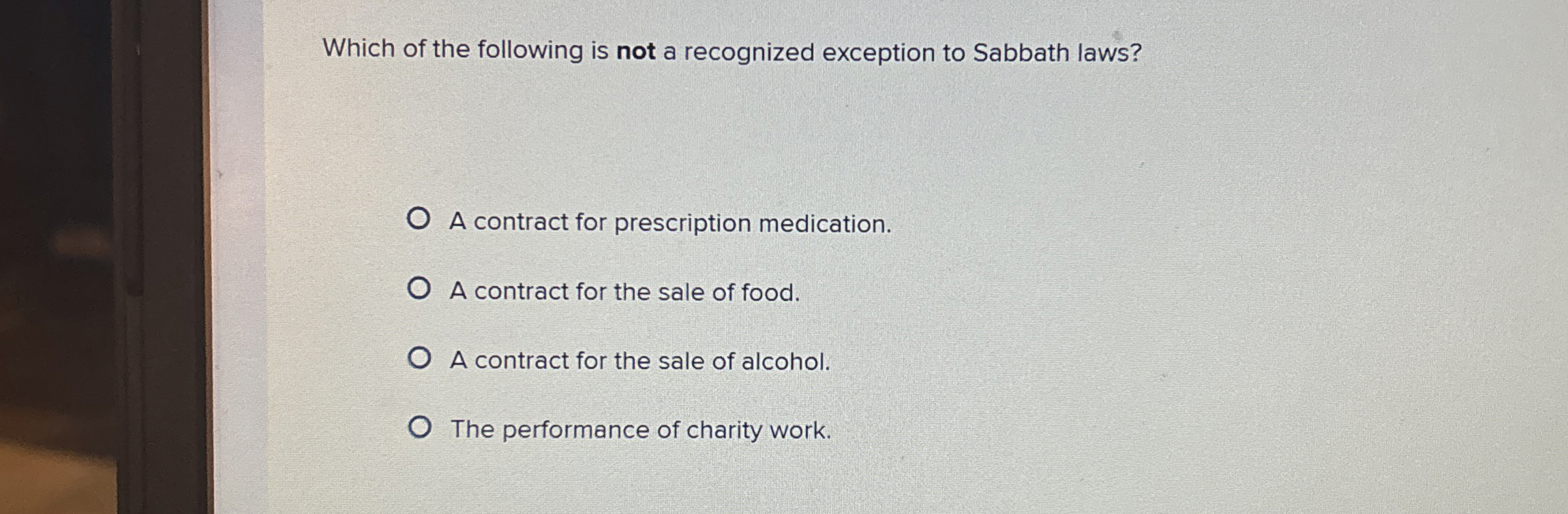 Solved Which of the following is not a recognized exception | Chegg.com