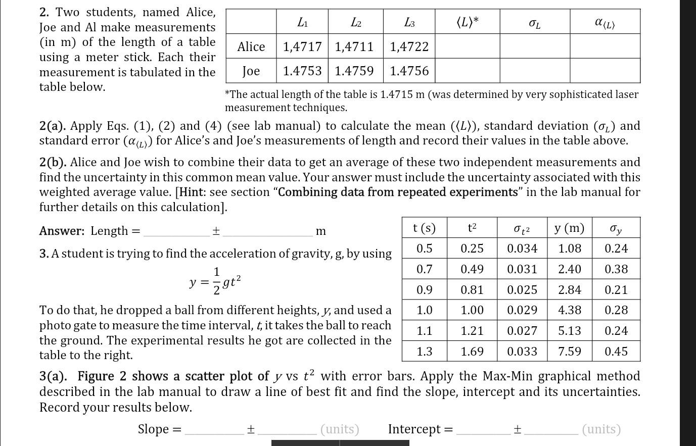 Solved 2. Two students, named Alice, Joe and Al make | Chegg.com
