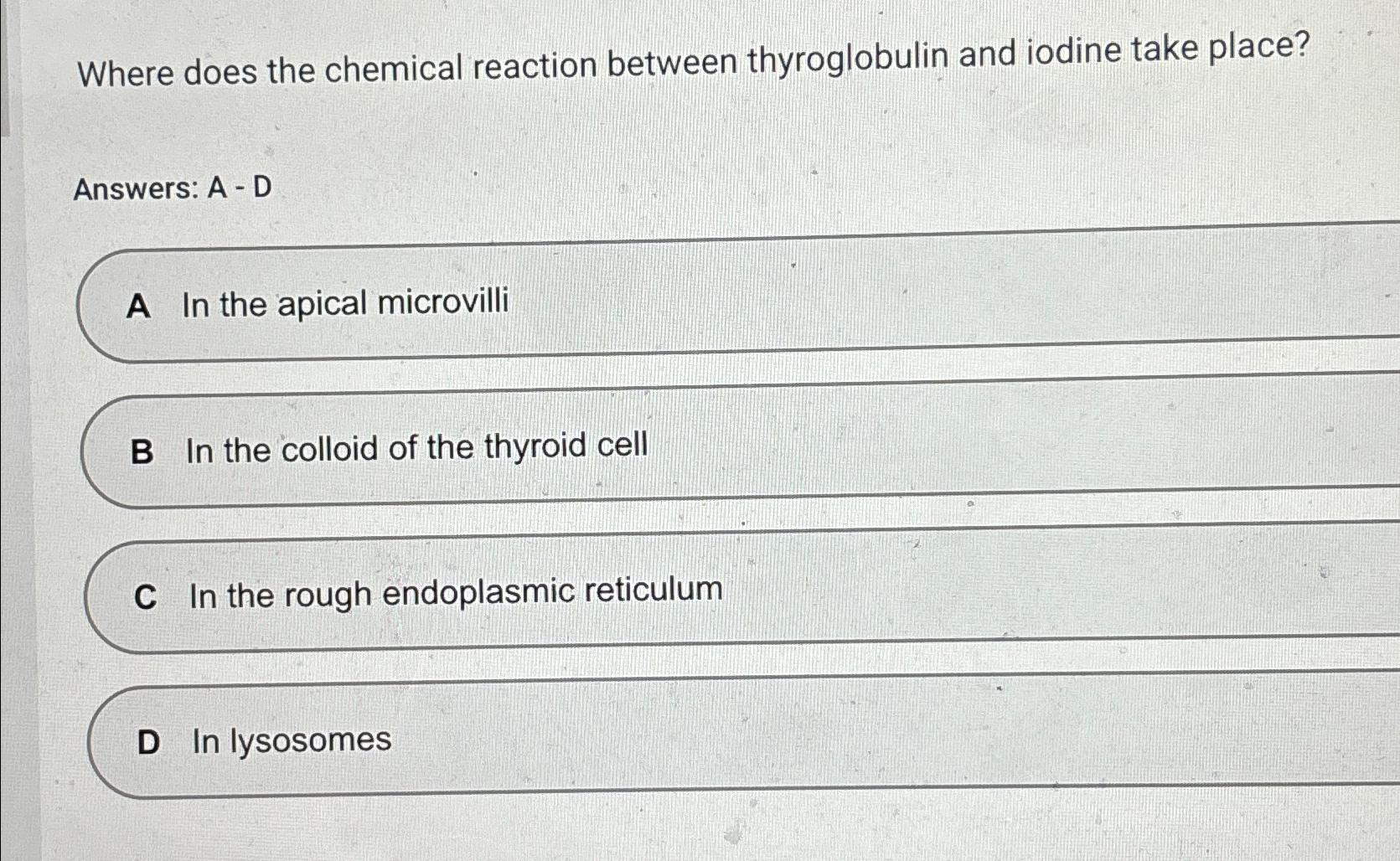 Solved Where does the chemical reaction between | Chegg.com