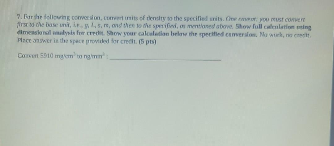 Solved 5. Using multiple conversion factors: Convert the | Chegg.com