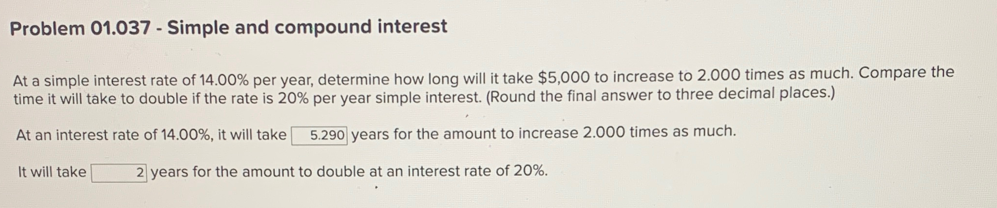 Solved Problem 01.037 - ﻿Simple and compound interestAt a | Chegg.com