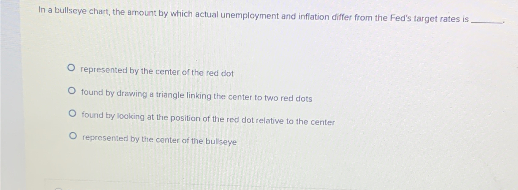 Solved In a bullseye chart, the amount by which actual | Chegg.com