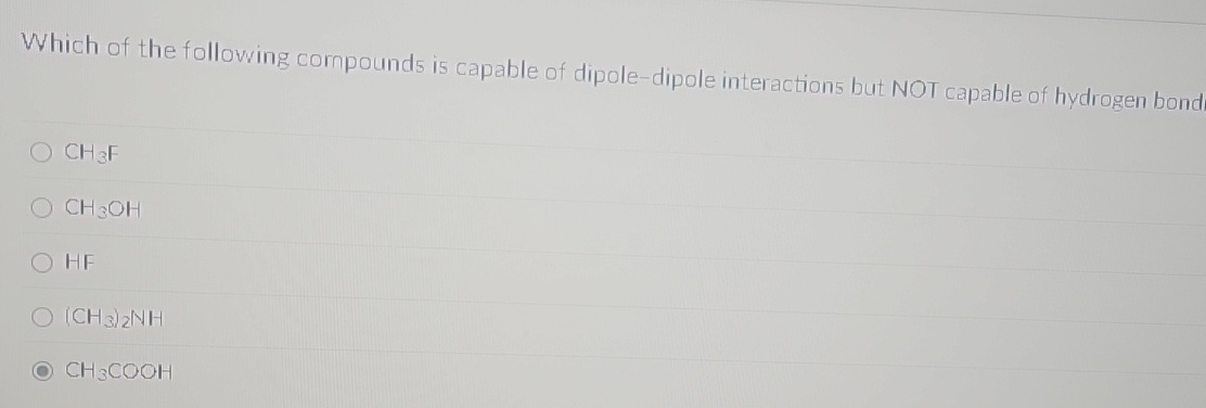Solved Which of the following compounds is capable of | Chegg.com