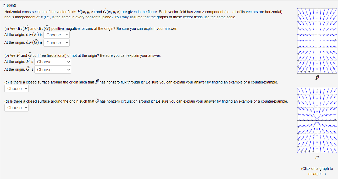 Solved (1 ﻿point)Horizontal cross-sections of the vector | Chegg.com