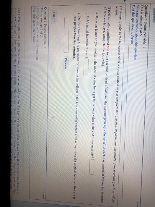 Solved Question 5. Points possible: 1 This is attempt 2 of | Chegg.com