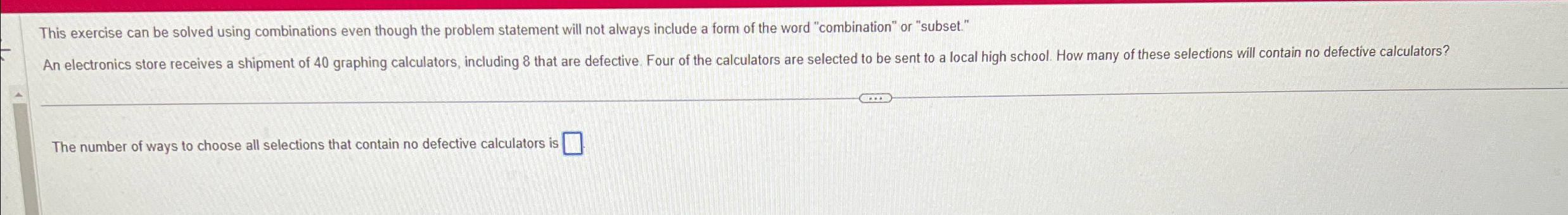 Solved This exercise can be solved using combinations even | Chegg.com
