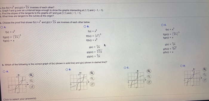 Solved ..Are f(x)=x and g(x)= x inverses of each other? | Chegg.com
