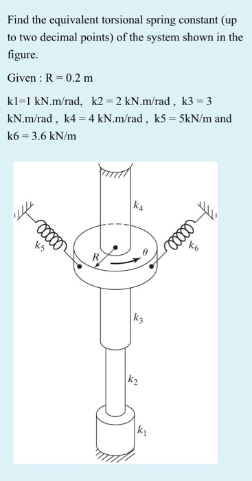 Solved Find the equivalent torsional spring constant (up to | Chegg.com