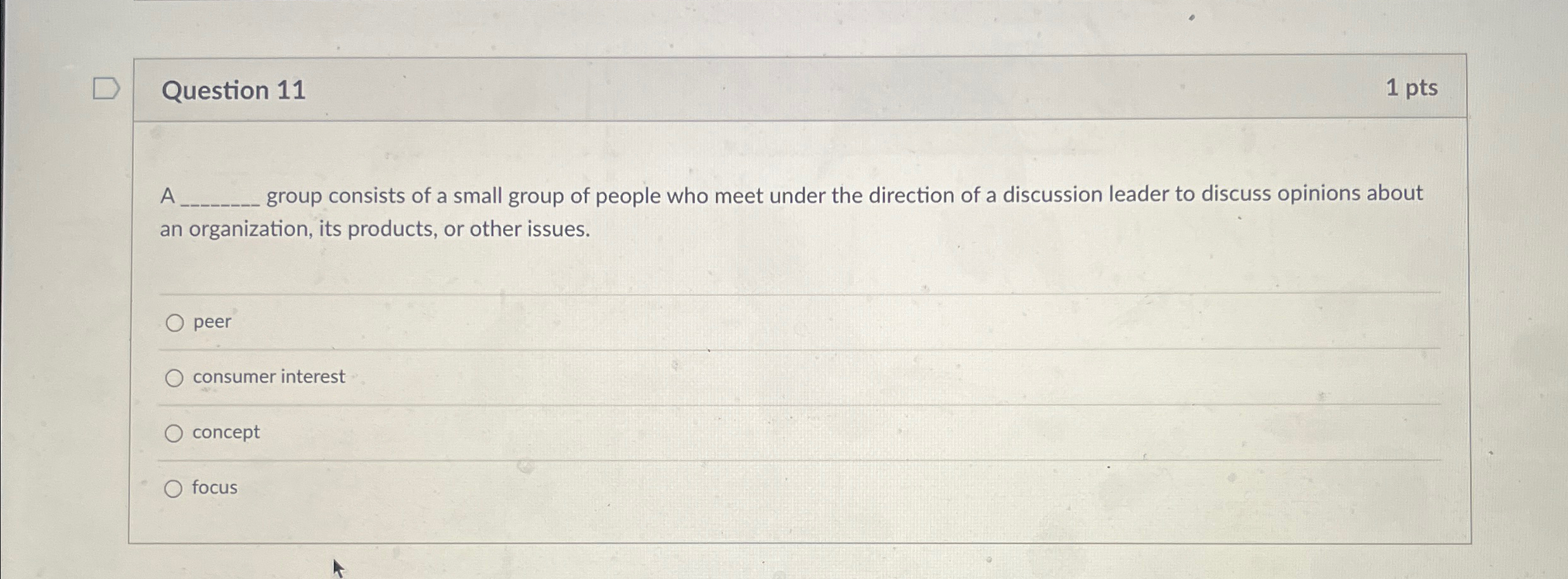 Solved Question 111 ﻿ptsA ﻿group consists of a small group | Chegg.com