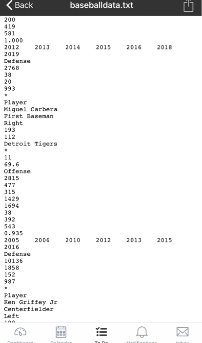 Solved Baseball Data Analysis using Structures and Data | Chegg.com