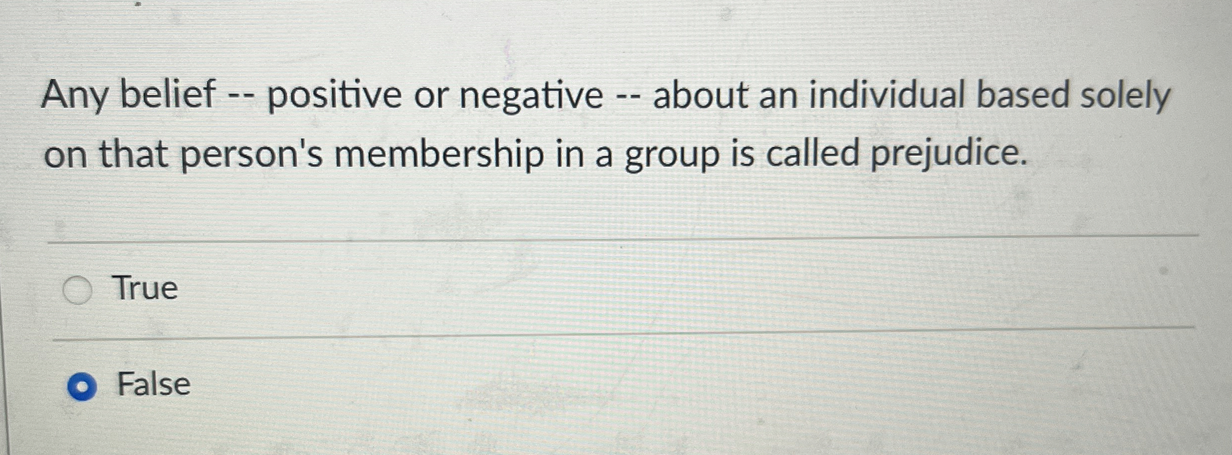 Solved Any belief -- ﻿positive or negative -- ﻿about an | Chegg.com