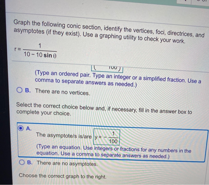 Solved Graph the following conic section, identify the | Chegg.com