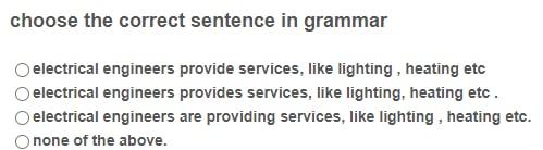 Solved choose the correct sentence in grammar electrical | Chegg.com