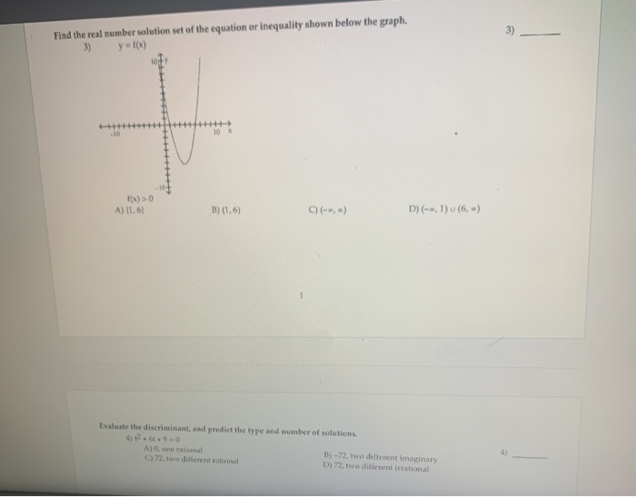 Solved Find the real number solution set of the equation or | Chegg.com