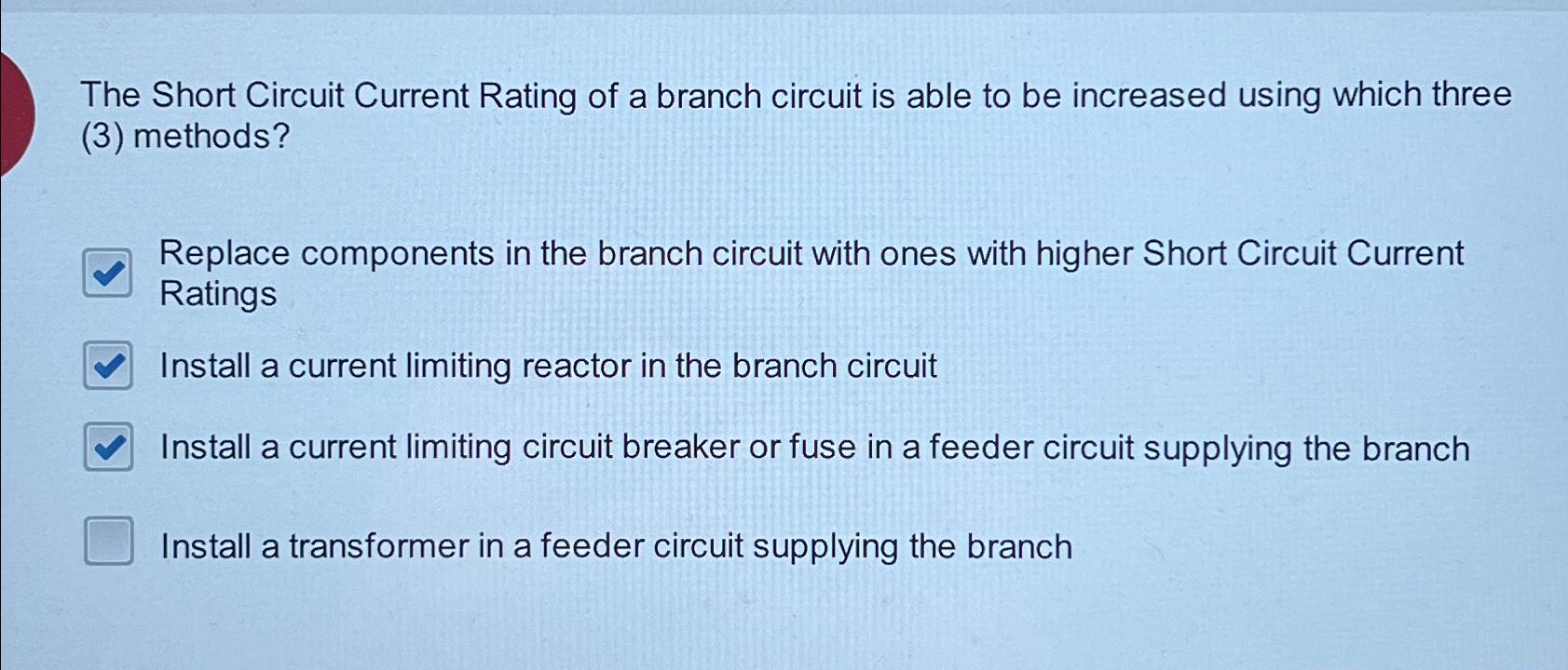 Solved The Short Circuit Current Rating of a branch circuit | Chegg.com Solved The Short Circuit Current Rating of a branch circuit | Chegg.com