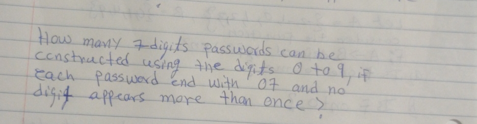 Solved How many 7 ﻿digits passwords can be constructed using | Chegg.com