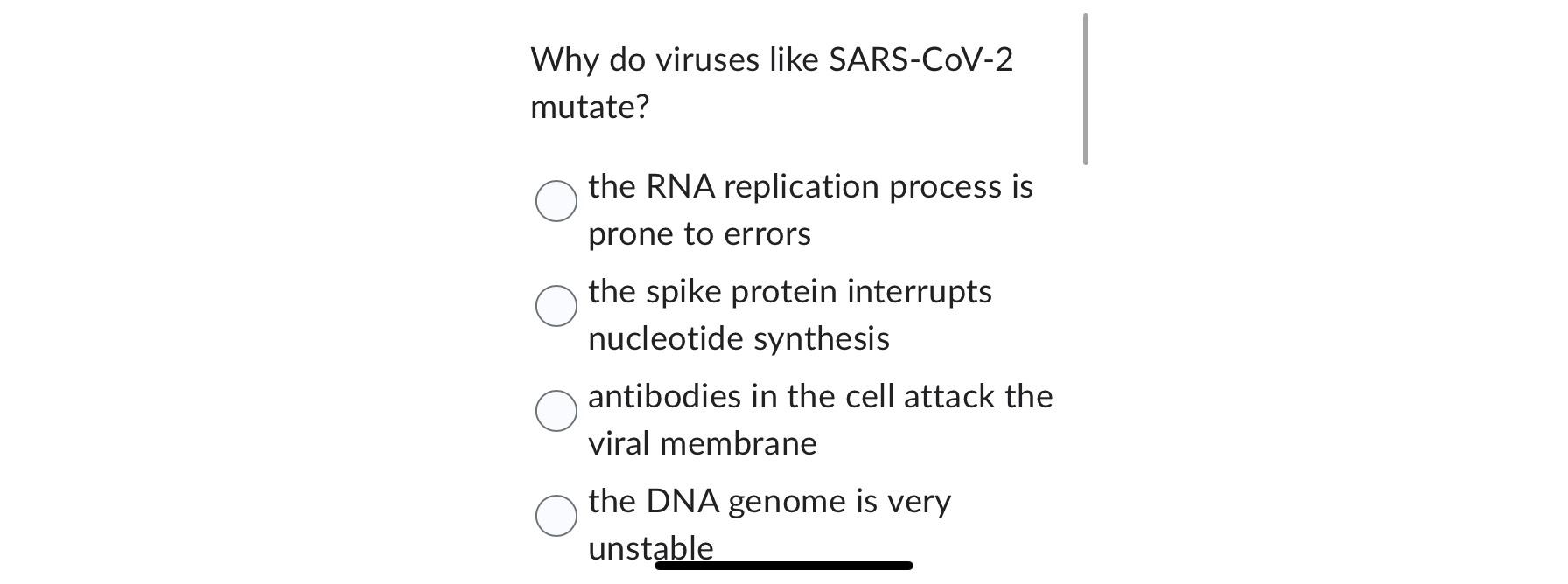 Solved Why do viruses like SARS-CoV-2 ﻿mutate?the RNA | Chegg.com