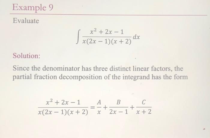 Solved please use partial fraction decomposition (like in | Chegg.com