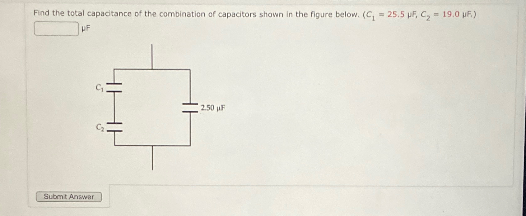 Solved Find the total capacitance of the combination of | Chegg.com