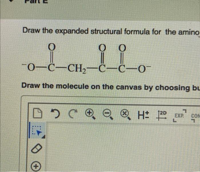 Solved E) draw the expanded structural formula for thr amino | Chegg.com