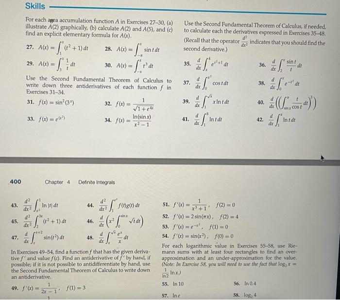 Solved 9. The functions A(x)=∫0xt2dt and B(x)=∫3xt2dt differ | Chegg.com