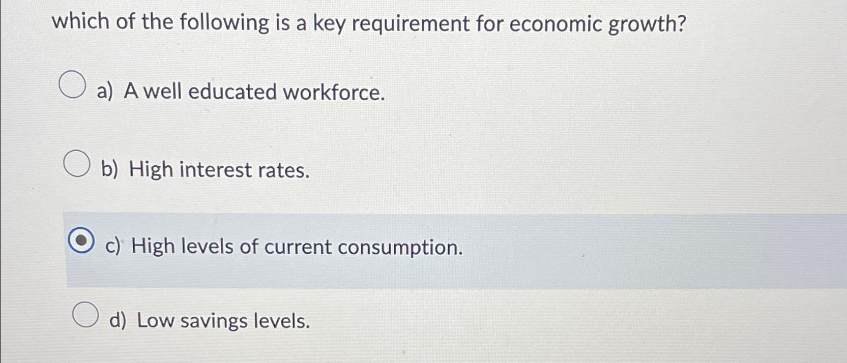 Solved which of the following is a key requirement for | Chegg.com