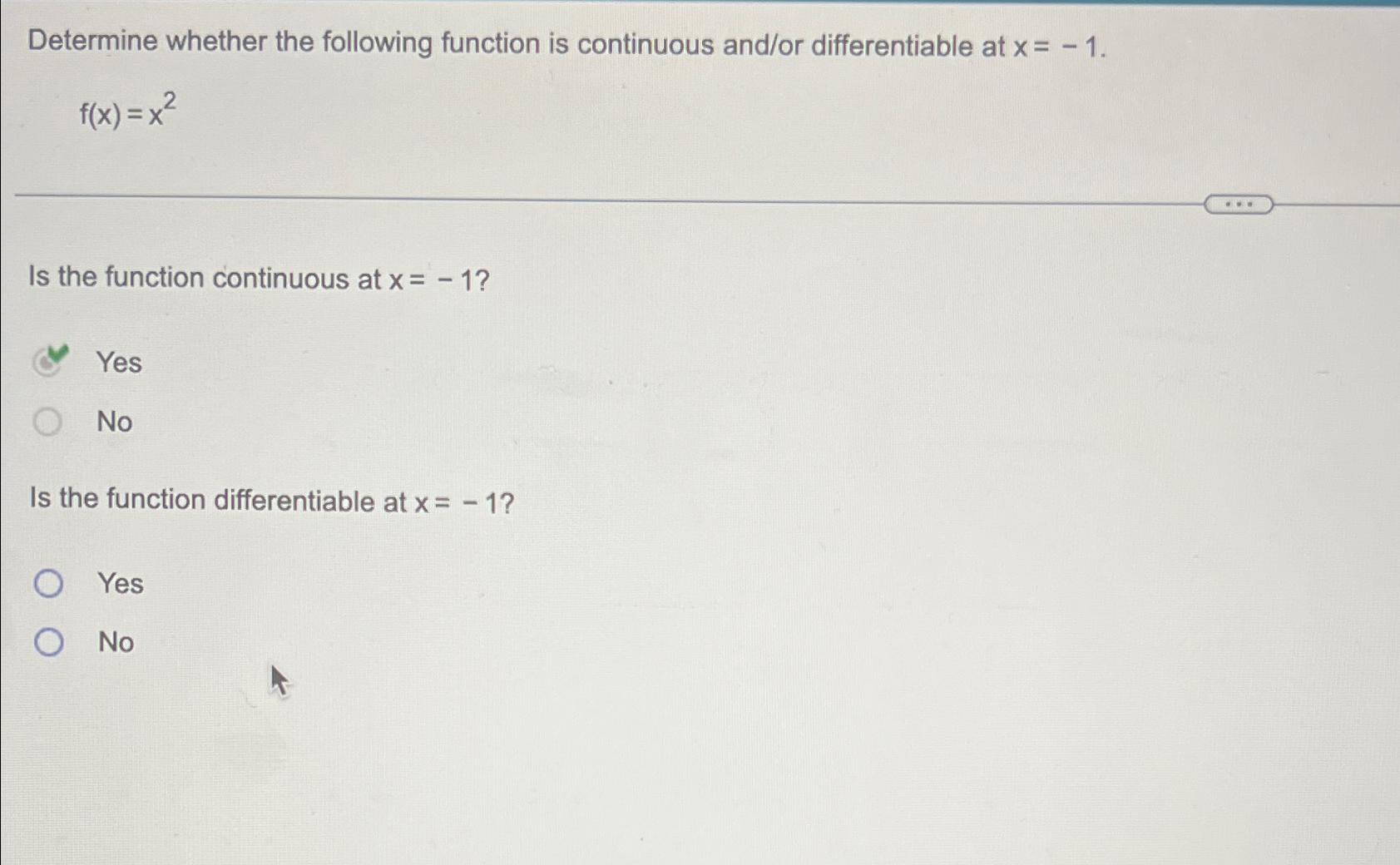 Solved Determine whether the following function is | Chegg.com