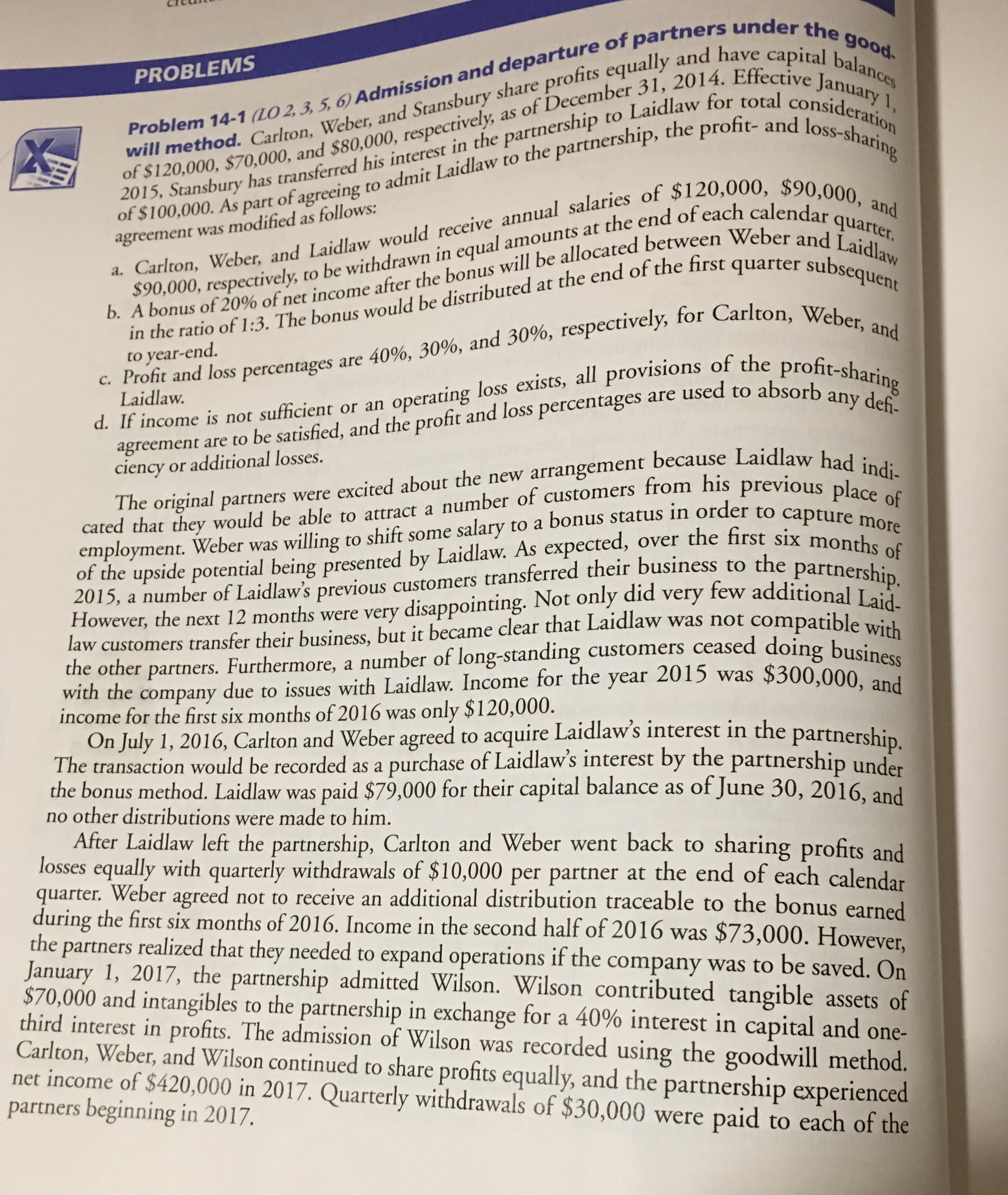Solved PROBLEMSProblem 14-1 ( LO2,3,5,6 ﻿Admission and | Chegg.com