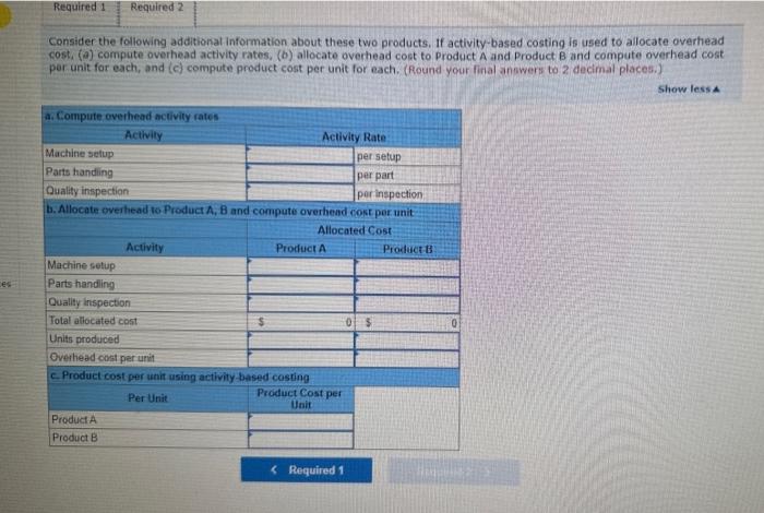 Solved Exercise 4-11 (Algo) Computing product cost per unit | Chegg.com