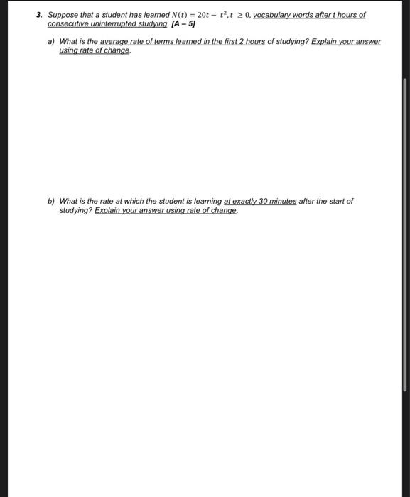 Solved 3. Suppose that a student has learned | Chegg.com