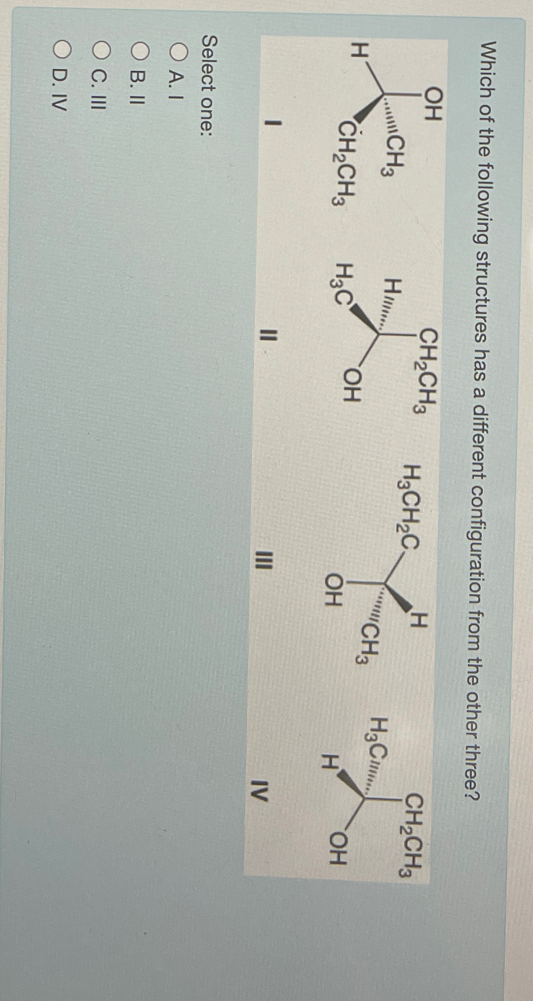 Which of the following structures has a different | Chegg.com