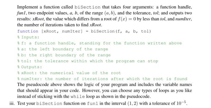 Solved 1 Finding Roots Of Nonlinear Equations There Are 2416