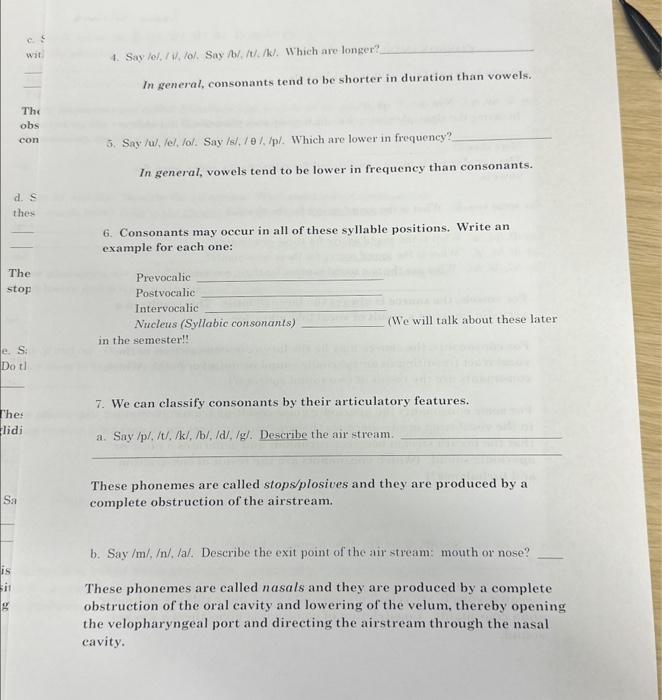 1. Say h/,/d/,/e/. Now say /d,p/p,ld In saying the | Chegg.com