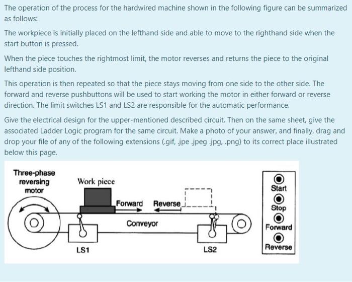 Solved The operation of the process for the hardwired | Chegg.com
