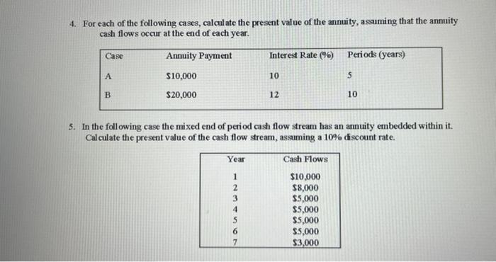 Solved 1. For each of the following cases, calcul ate the | Chegg.com