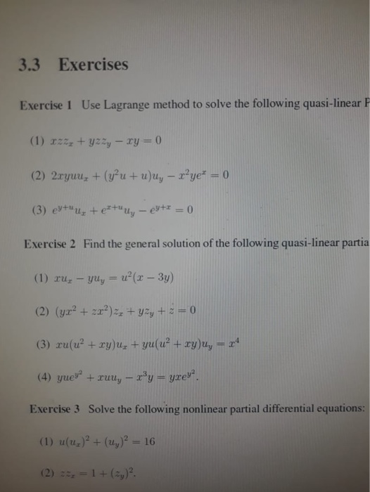 Solved 3.3 Exercises Exercise 1 Use Lagrange method to solve | Chegg.com