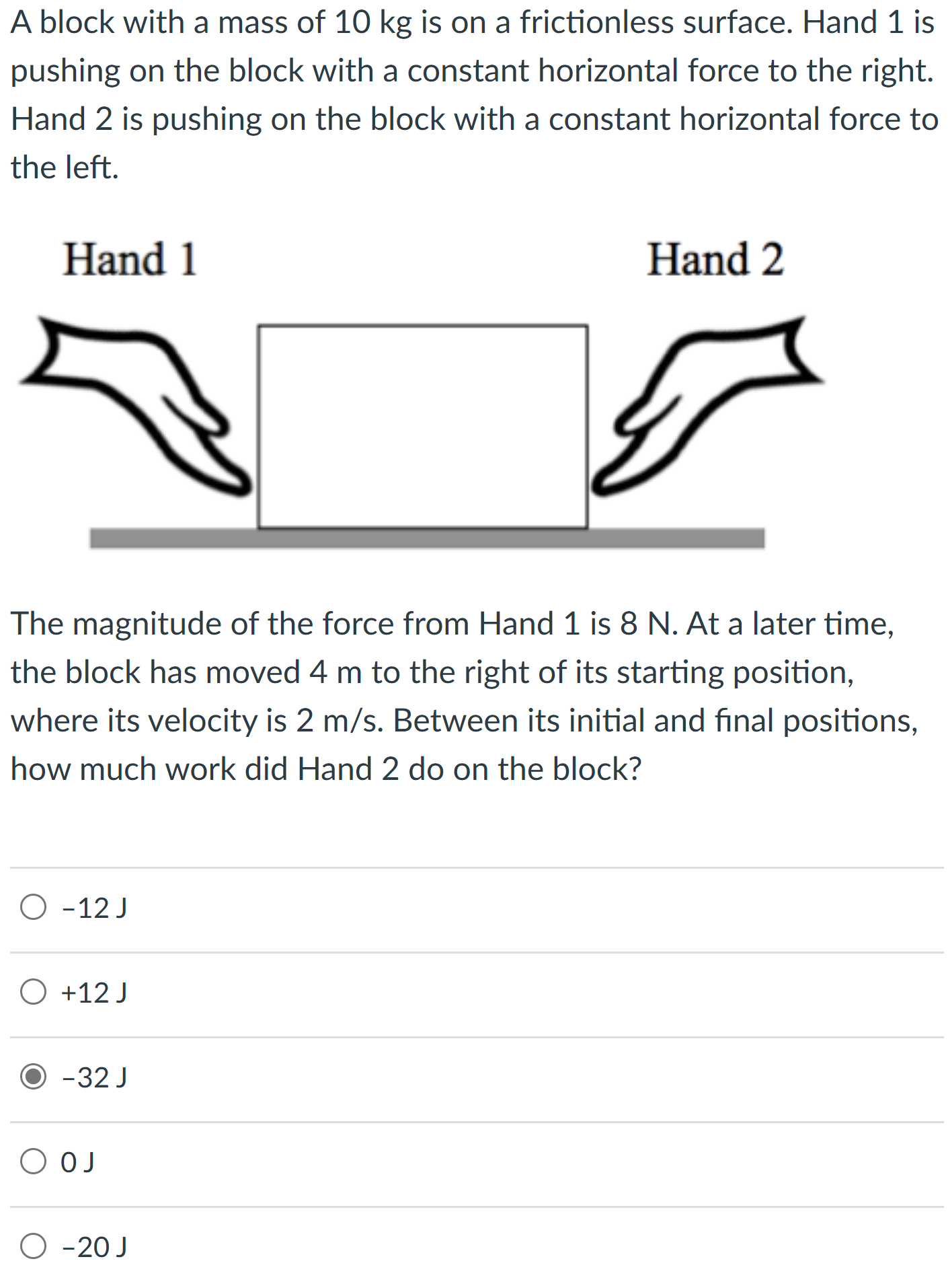 Solved A block with a mass of 10kg ﻿is on a frictionless | Chegg.com