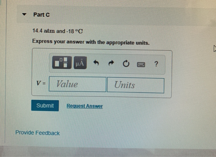 Solved Part A: 649 mmHg and 283 KPart B: 0.65 atm and | Chegg.com