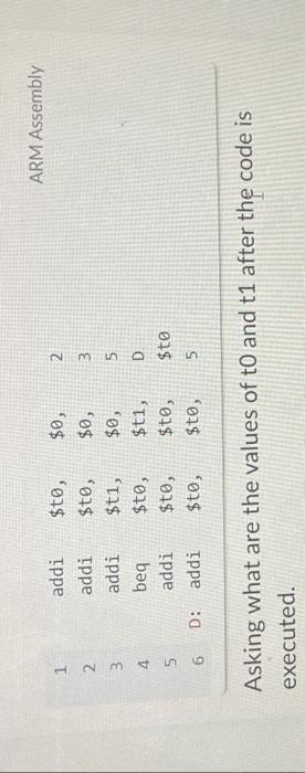 Solved Asking what are the values of to and t1 after the | Chegg.com