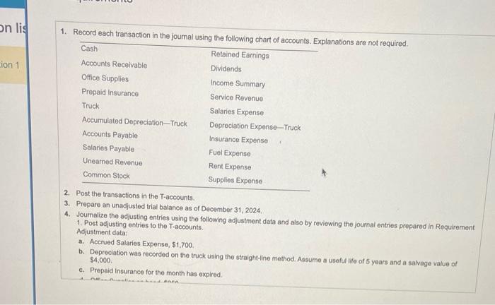 Solved 1. Record each transaction in the journal using the | Chegg.com