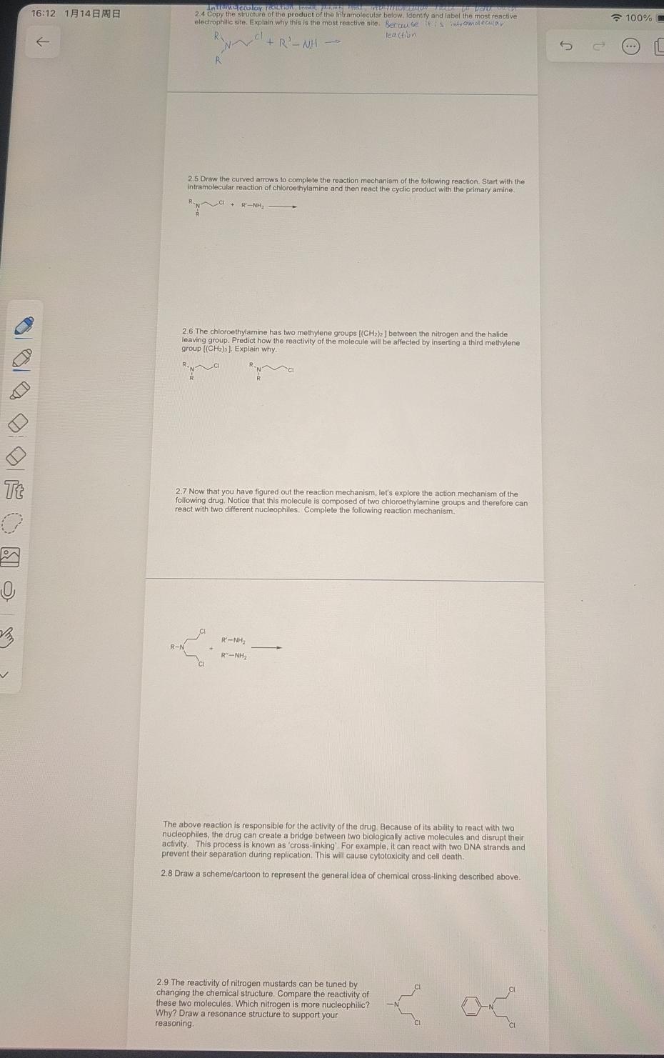 Solved PLEASE answer the question2.4 ﻿to2.9.Thank you | Chegg.com