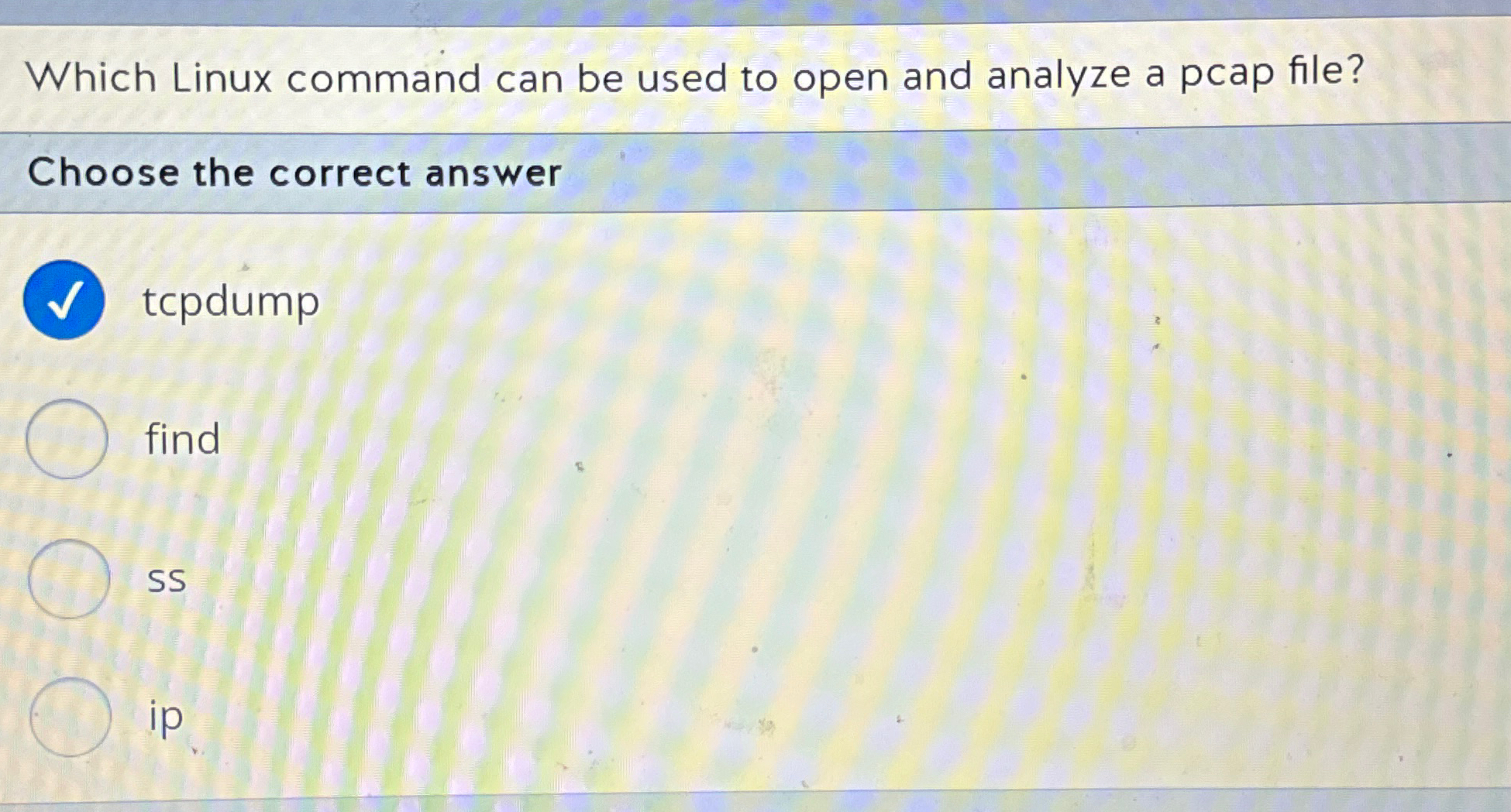 Solved Which Linux command can be used to open and analyze a | Chegg.com