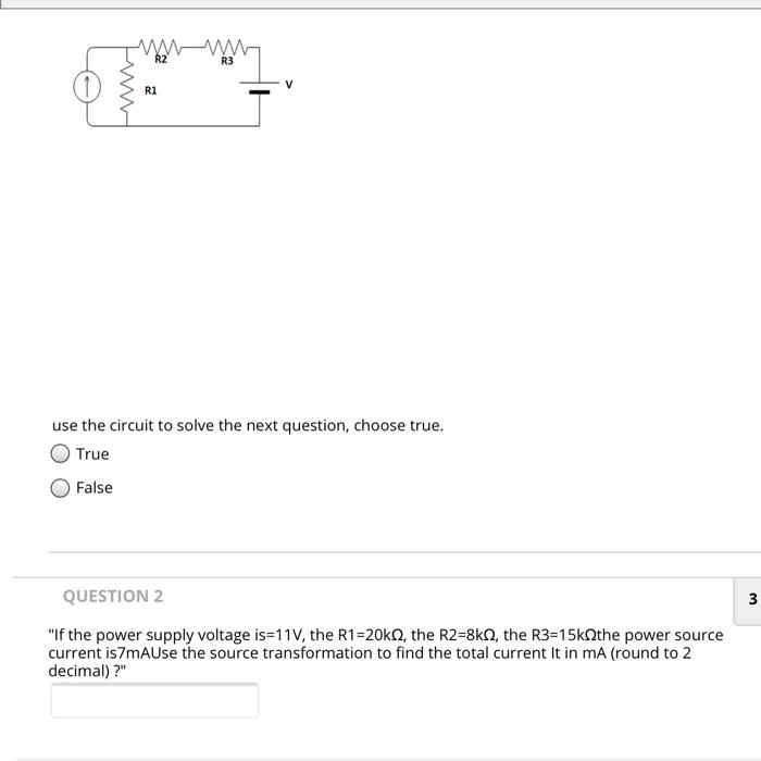 Solved WWW R2 R3 R1 use the circuit to solve the next | Chegg.com