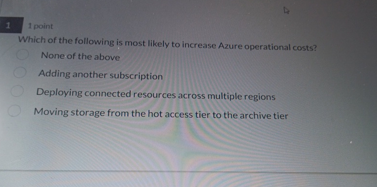 Solved 1 ﻿pointWhich of the following is most likely to | Chegg.com