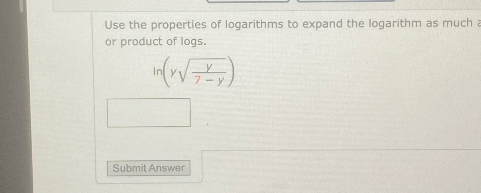 Solved Use the properties of logarithms to expand the | Chegg.com