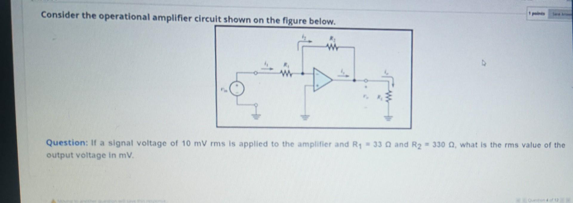 Solved Consider the operational amplifier circuit shown on | Chegg.com