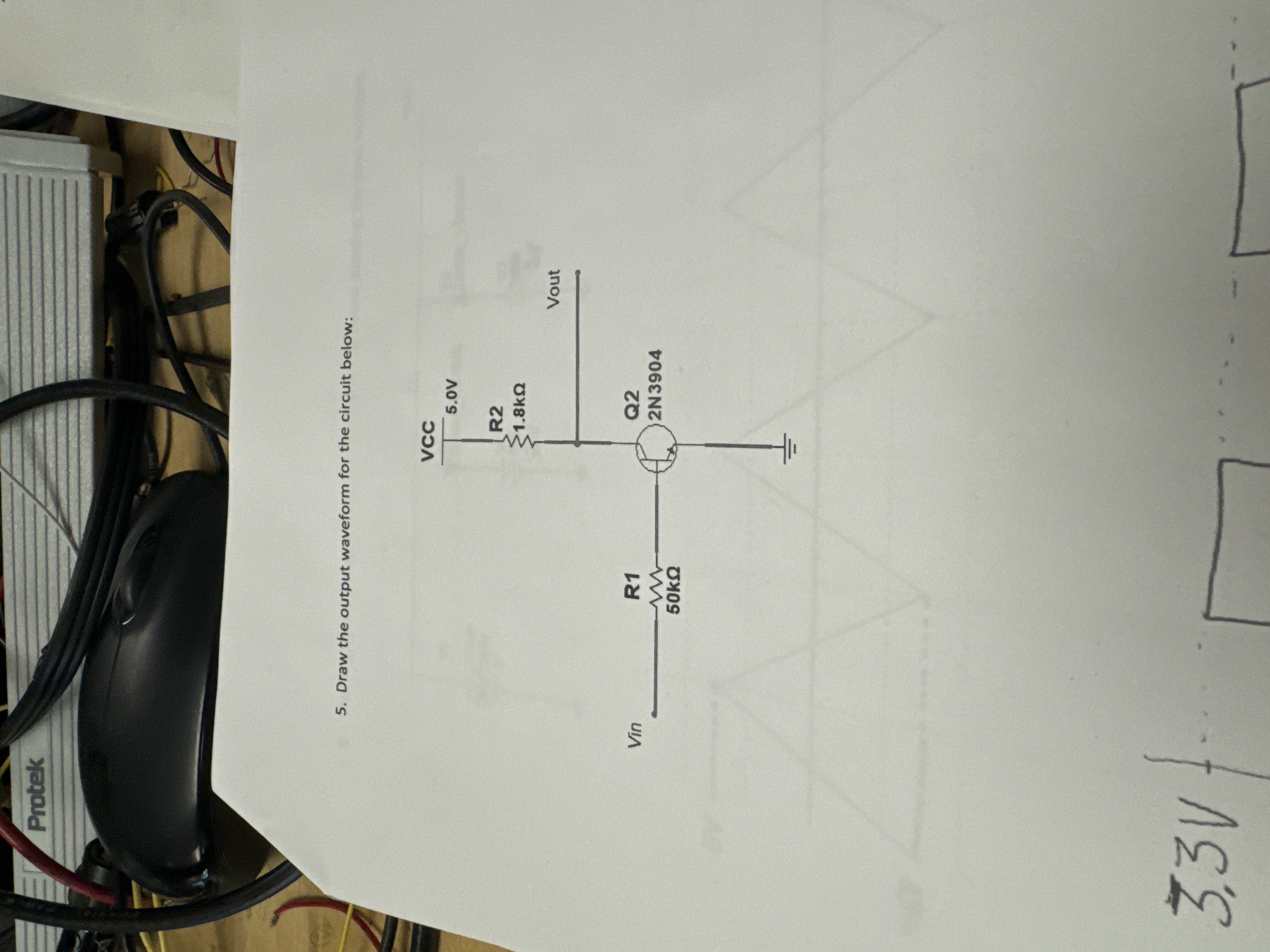 Solved Draw the output waveform for the circuit below: | Chegg.com